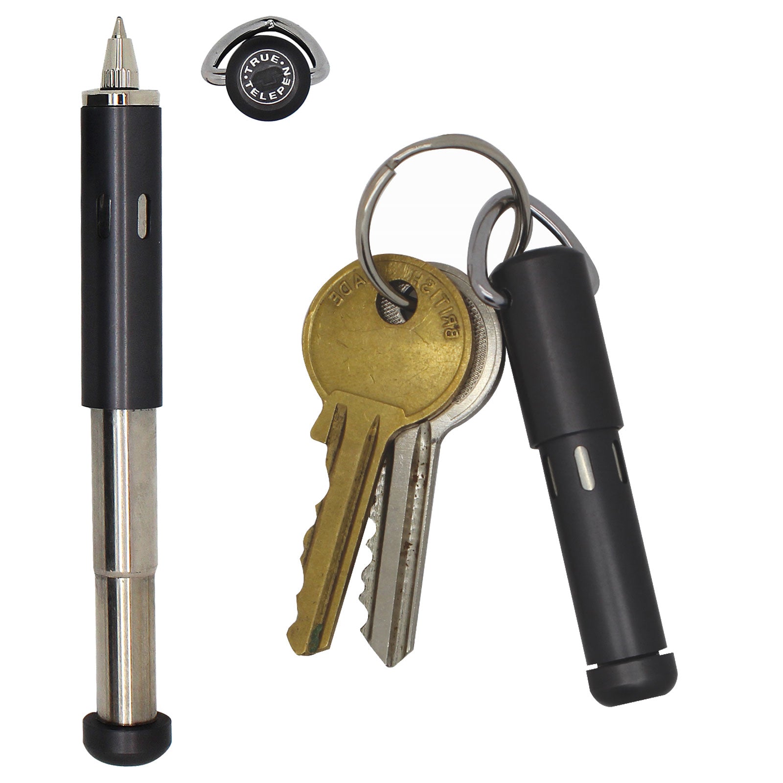 TRUE UTILITY Magnet TelePen Mini Tool Telescopic Ballpoint Pen Keychai